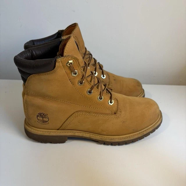 TIMBERLAND PREMIUM 6-INCH Waterproof Double Sole Boots Tan Yellow Size ...