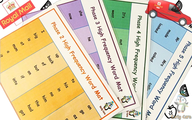 PHASES 2 - 5 High Frequency Phonics Word Mat for Reception and Early ...