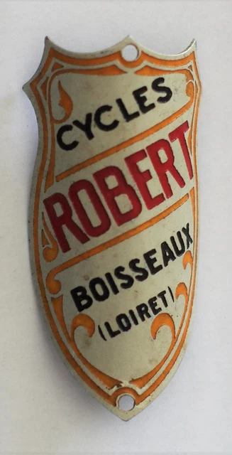 PLAQUE VÉLO ANCIENNE Cycles ROBERT Boisseaux (Loiret) en bon état EUR 7,00 - PicClick FR
