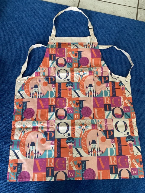 DISNEY PARKS ABC Letters Theme Parks Apron for Adults NWT $23.00 - PicClick
