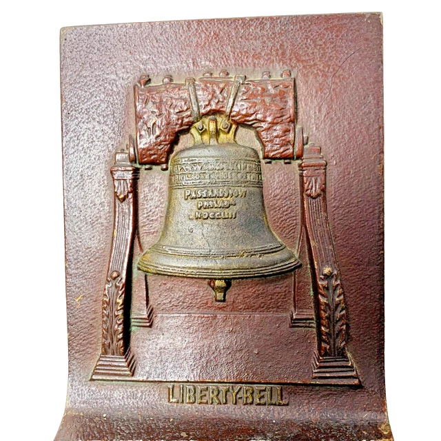 CAST IRON LIBERTY BELL Book End Single Bookend USA Patriotic 839 Metal ...