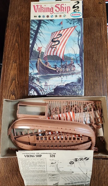 VIKING SHIP UNASSEMBLED model kit, Aurora $21.99 - PicClick CA