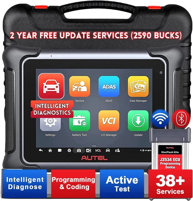 AUTEL MAXISYS ELITE II Valise Diagnostic Auto OBD2 Scanner ECU Clé ...