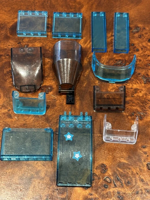 12 LEGO BULK Assorted Windscreen windshield cockpit canopy Trans Black ...
