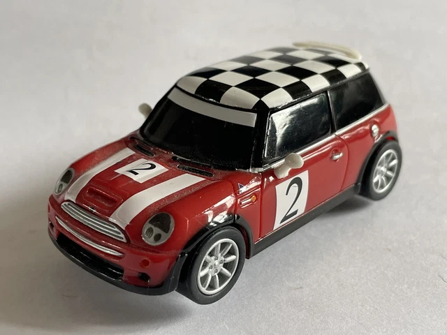 WORKING CARRERA GO!!! 1:43 Mini Slot Car Cooper In Rosso, Uso Leggero ...