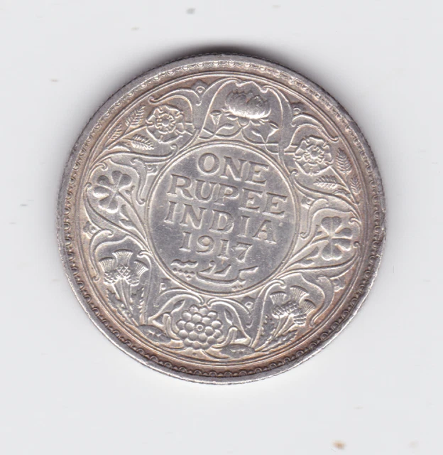 1917 ONE RUPEE Silver Coin India - British George VI R-644 $75.00 ...
