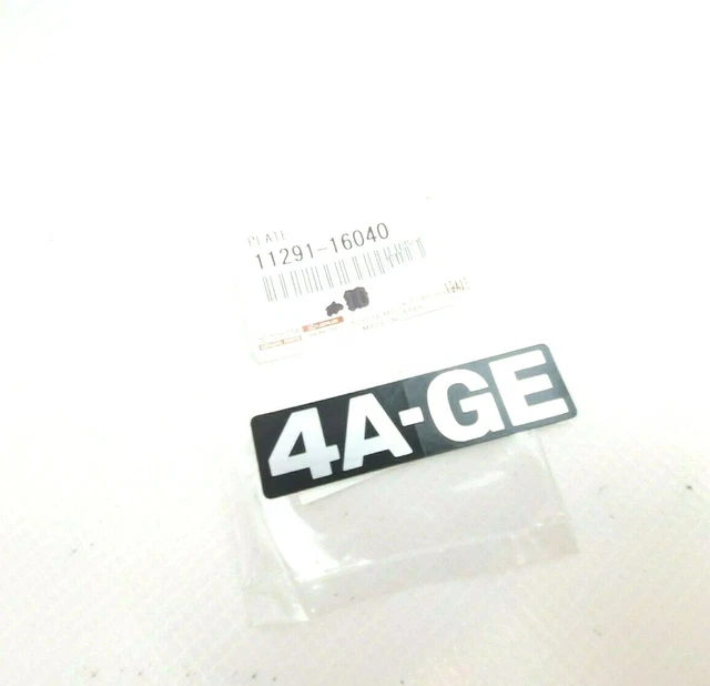 GENUINE TOYOTA 4A-GE Engine Name Plate Decal Sticker MR2 Corolla FX ...