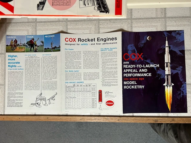 RARE NICE 197? Cox Ready-To-Launch Model Rocketry Hobby Shop/Dealer ...