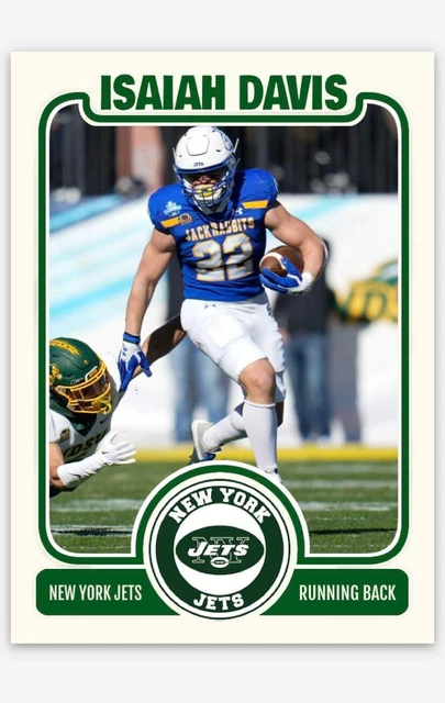 CARTE DE FOOTBALL personnalisée Isaiah Davis New York Jets ACEO ! 2024 ...