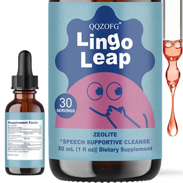 LINGO LEAP CHILDREN'S Drops - Zeolite Detox for Speech Delays Therapy ...
