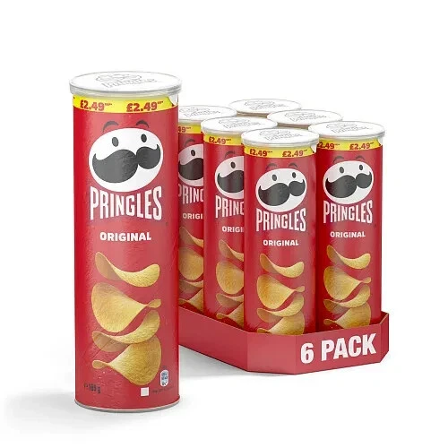 PRINGLES CRISPS ORIGINAL Potato Crisps 165G (Pack of 6) £18.99 ...