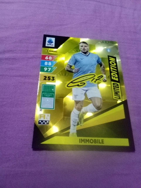 CARD CALCIATORI PANINI Adrenalyn 2025 Limited Edition Firmata Immobile ...