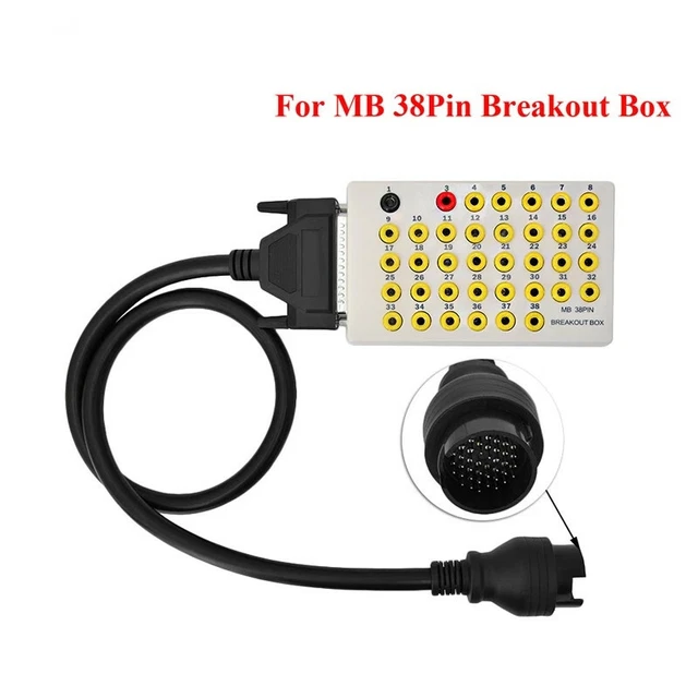 FOR MB 38PIN Breakout Auto Connector Pinout Box Car 38pin Diagnostic ...