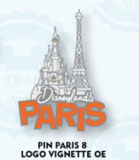 PIN DISNEY LOGO Paris 8 Chateau Tour Eiffel OE 2024 Disneyland Paris ...