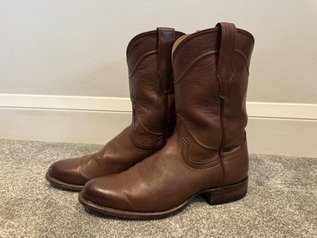 TECOVAS THE EARL in SCOTCH GOAT SLIP ON ROPER / COWBOY Boots HM in ...