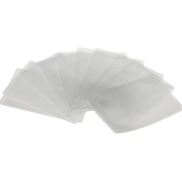 DUST PROTECTOR CARD Holder PVC Wallet 9.6*6.1cm Cover Holder Debit Card ...