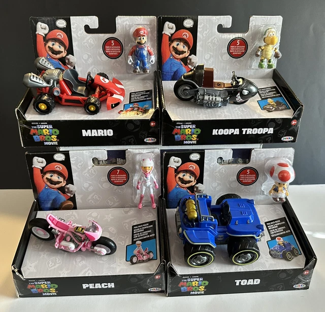 SUPER MARIO BROS Movie Pull Back Racer Kart Figure Mario Troopa Toad ...