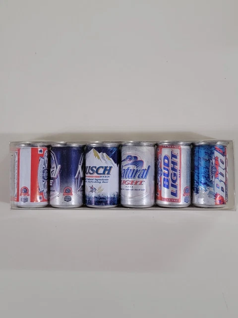 ANHEUSER BUSCH BUDWEISER Miniature Beer Cans 6 Different Cans $35.00 ...