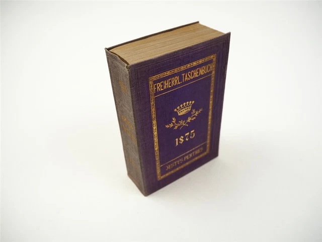 LIBRO TASCABILE GENEALOGICO genealogico gotico Perthes 1875 nobiltà EUR ...