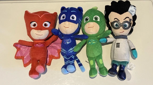 PJ MASKS CATBOY ROMEO OWLETTE GEKKO Cuddly Soft Plush Toy Set Bundle ...