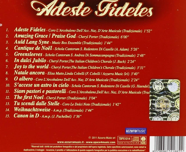 COMPILATION ADESTE FIDELIS (Le Piu' Belle Canzoni Di Natale) (CD) £5.84 - PicClick UK