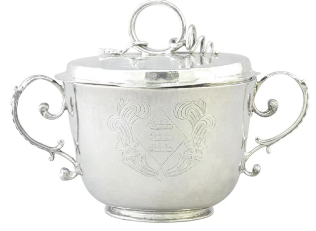 RARE 17TH CENTURY Silver Caudle Porringer Cup Hallmarked 1671 $3,999.00 ...