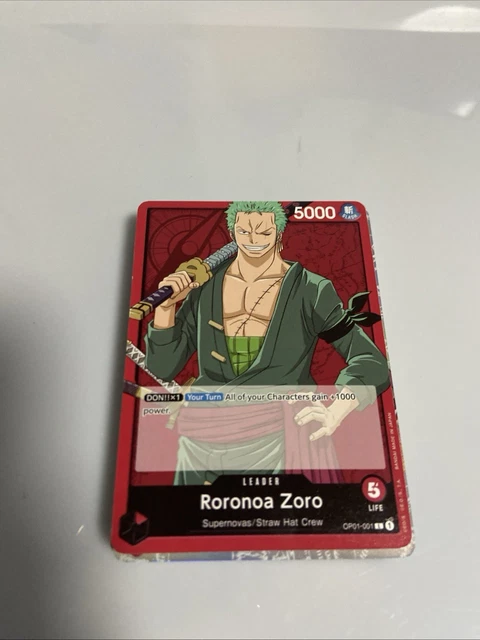 EXACT CARD PICTURED Roronoa Zoro Lead OP01-001 One Piece TCG Romance ...