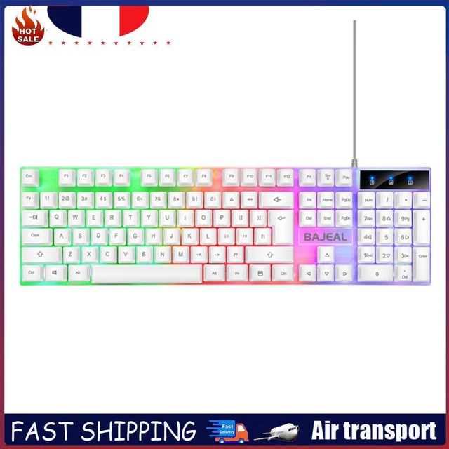 RGB COMPUTER KEYBOARD Mouse Combo 104 Keycaps for PC Gamer Laptop ...