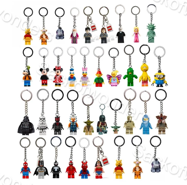 LEGO MINIFIGURES KEYCHAINS Hanger ~ Marvel, Star Wars, Harry Potter ...