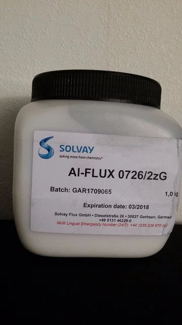 FLUX ALUMINIUM AI-FLUX 07262zG 1KG SOLVAY Nocolok £24.99 - PicClick UK