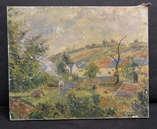 ANCIEN TABLEAU ART peinture huile sur toile hst signé c. camille ... ANCIEN TABLEAU ART peinture huile sur toile hst signé c. camille ...