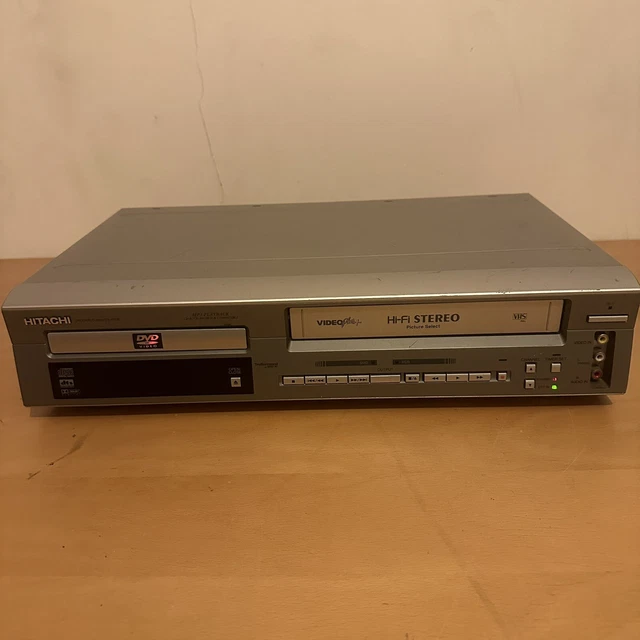 HITACHI DVD VCR COMBO DUAL VHS RECORDER DVD PLAYER DV-PF2E - FULLY ...