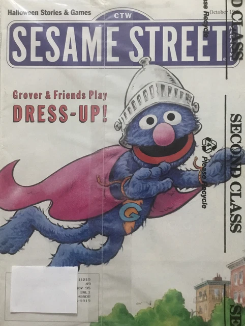 (2) SESAME STREET Magazine October 1993 Grover and Friends FACTORY ...