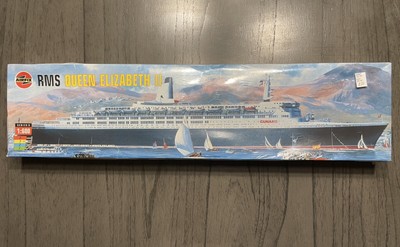 VINTAGE AIRFIX RMS Queen Elizabeth II QE2 Model Kit 1/600 Scale MIB £45 ...