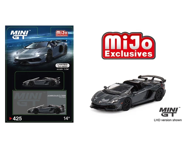 MINI GT 1:64 Lamborghini Aventador SVJ Roadster Griglo Telesto MGT00425 ...