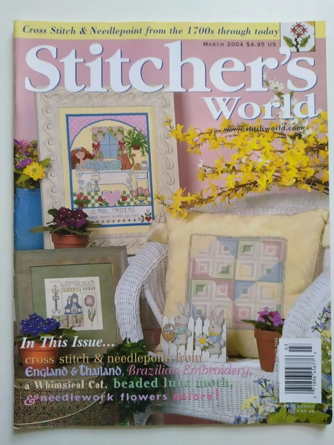 STITCHER'S WORLD CROSS Stitch and Needlepoint Magazine March 2004 £3.99 ...