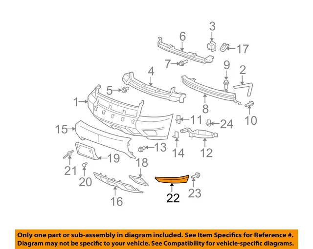 CHEVROLET GM OEM Front Bumper-Spoiler Lip Chin Splitter Right 25830197 ...