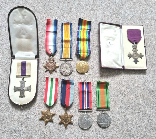 UNIQUE WWI & WW2 Military Cross Medal group to Lieut George Logan ...