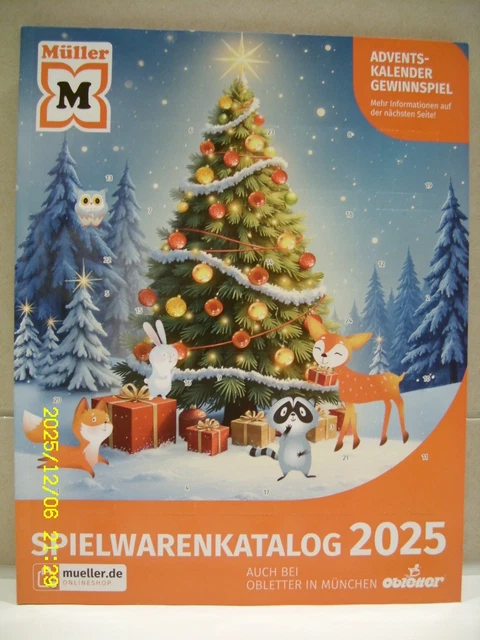 MÜLLER SPIELWARENKATALOG 2025 Obletter Adventskalender Gewinnspiel ...