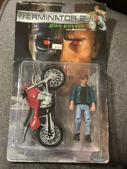 TERMINATOR 2 JOHN CONNOR WITH MOTORCYCLE Vintage Action Figure Kenner ...