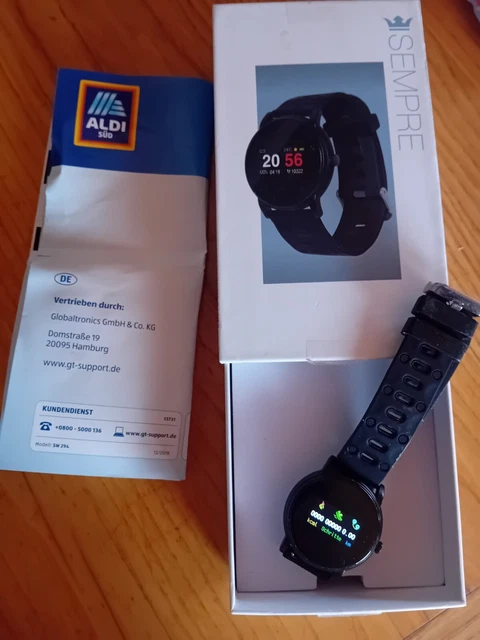 SEMPRE® SMART COLOR Watch Single Touch Display Bluetooth® Schwarz Grau ...