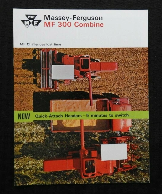 1970 MASSEY-FERGUSON & Mf 300 Moissonneuse-Batteuse " Sales Catalogue Brochure EUR 59,18 ...