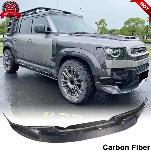 REAL CARBON FRONT Bumper Lip Spoiler For Land Rover Defender L663 90 ...