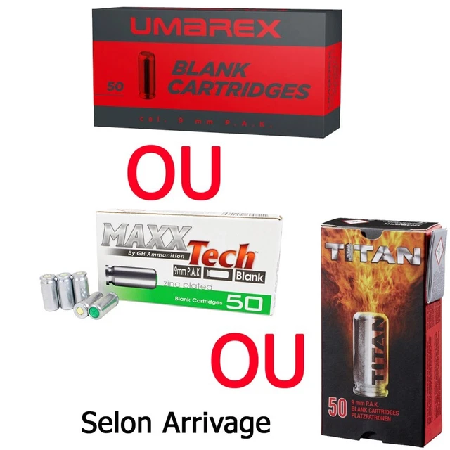 CARTOUCHES A BLANC cal. 9mm PAK Pistolet x 50 Neuf EUR 16,00 - PicClick FR