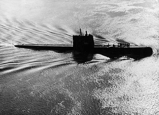FIRST NUCLEAR POWERED submarine Nautilus of the U S NavyAerial Ph ...