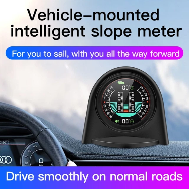 SLOPE METER LEVEL Gauge Tilt Indicator Incline Meter Car HUD ABS Black ...