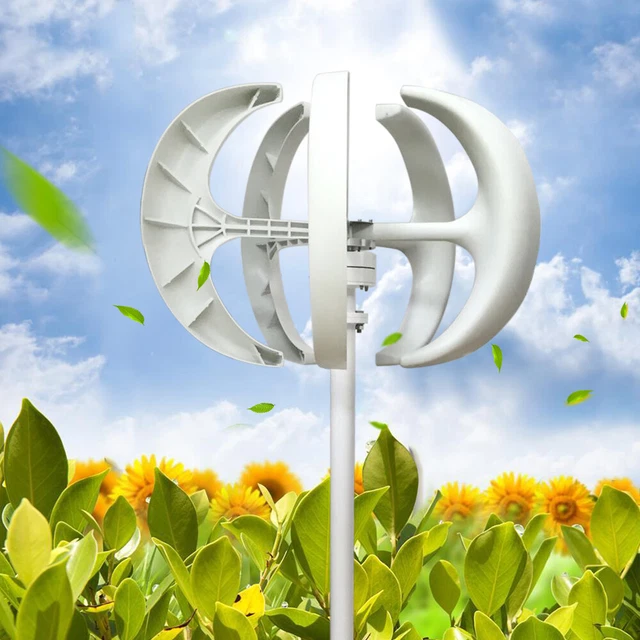 5-BLADE LANTERN WIND Turbine Generator Vertical Axis Wind Power 600W DC ...