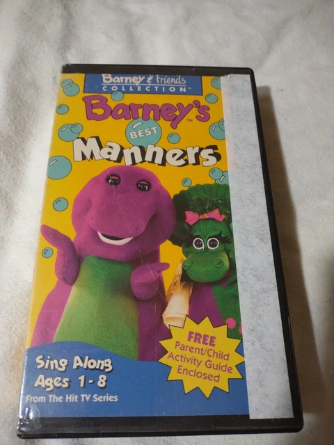 BARNEY - BARNEYS Best Manners (VHS, 1993) = Sing Along Ages 1-8 - From ...