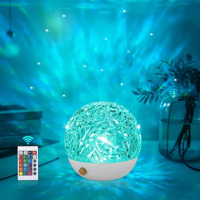 CUBE OCEAN WAVE Light 16 Colors Projector with Remote Control for Kids ...