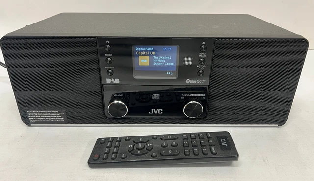 JVC RD-D80 HI-FI Stereo System Dab+ Radio Wireless Bluetooth Usb Port ...